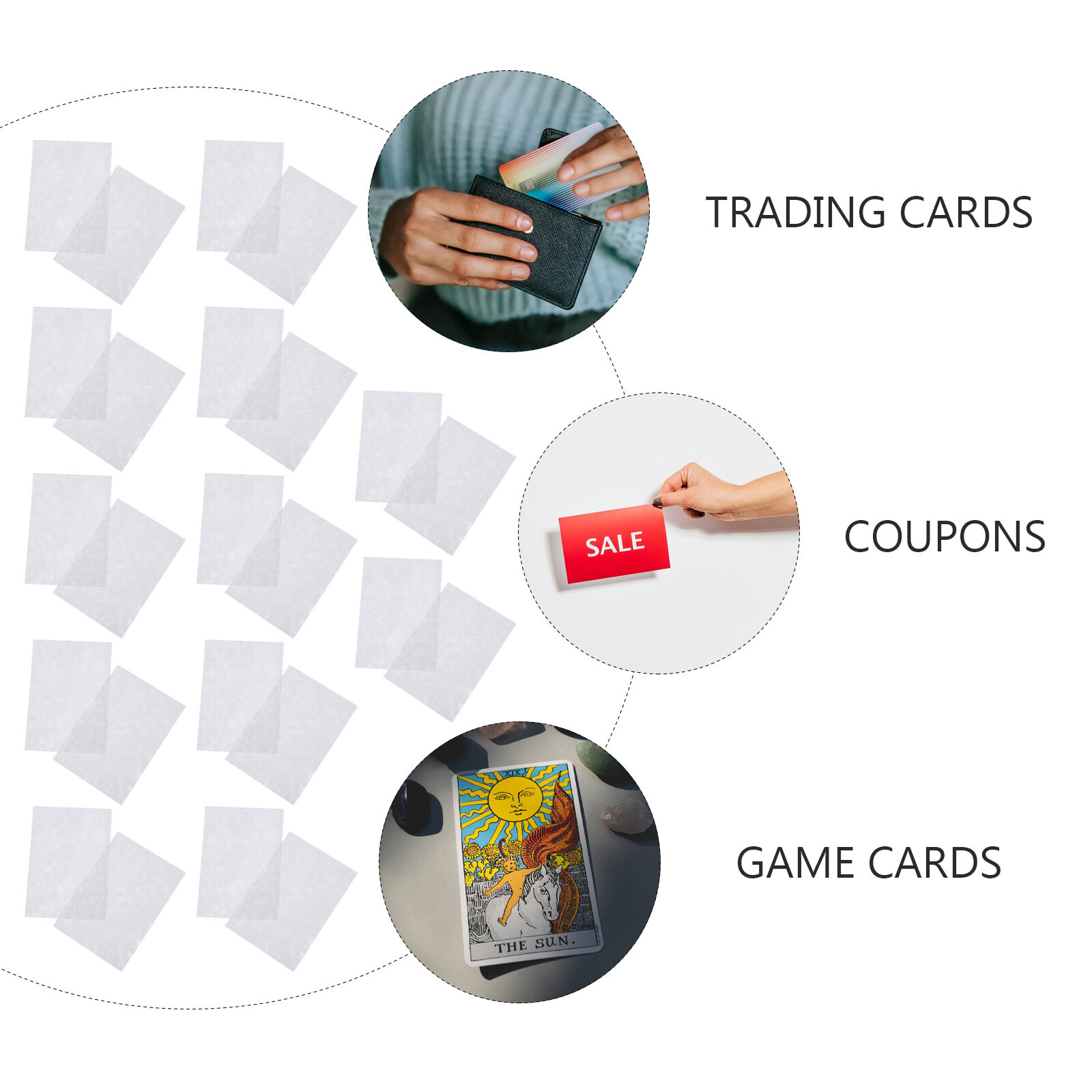 Прозрачные Протекторы Для Карточек Из Пвх, Защита От Воды И Пыли, 100 Штук