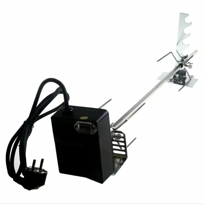 Электрический вертел для мангала и для гриля, вертел с электромотором