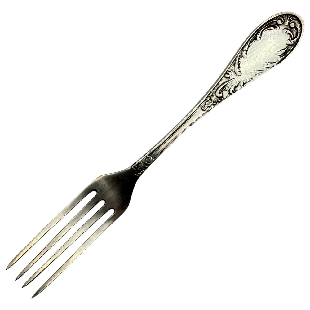 Вилка десертная "Пламя (старое)", 18.5 см, МНЦ, 1930-1950 гг, Кольчугино, СССР