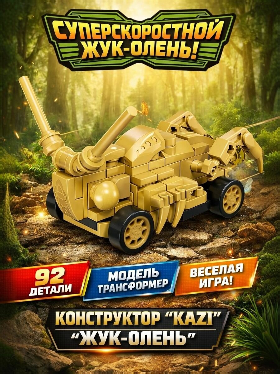 Конструктор "KAZI" 92 детали "Жук-олень"