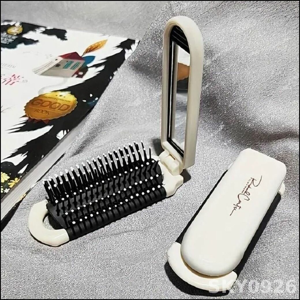 1 шт. Мини-щетка для волос, складная массажная расческа