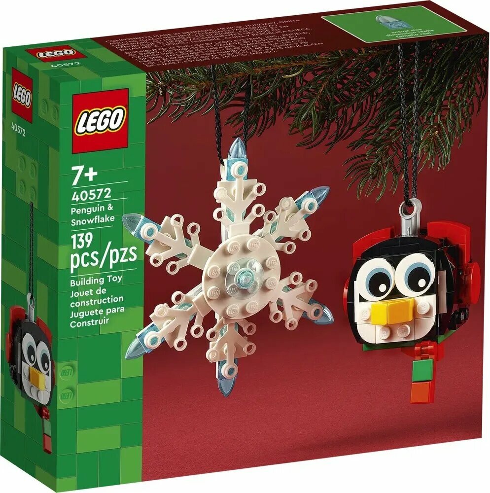 Лего Other серия, LEGO Конструктор, лего 40572 Penguin and Snowflake, Конструктор lego для мальчиков и девочки