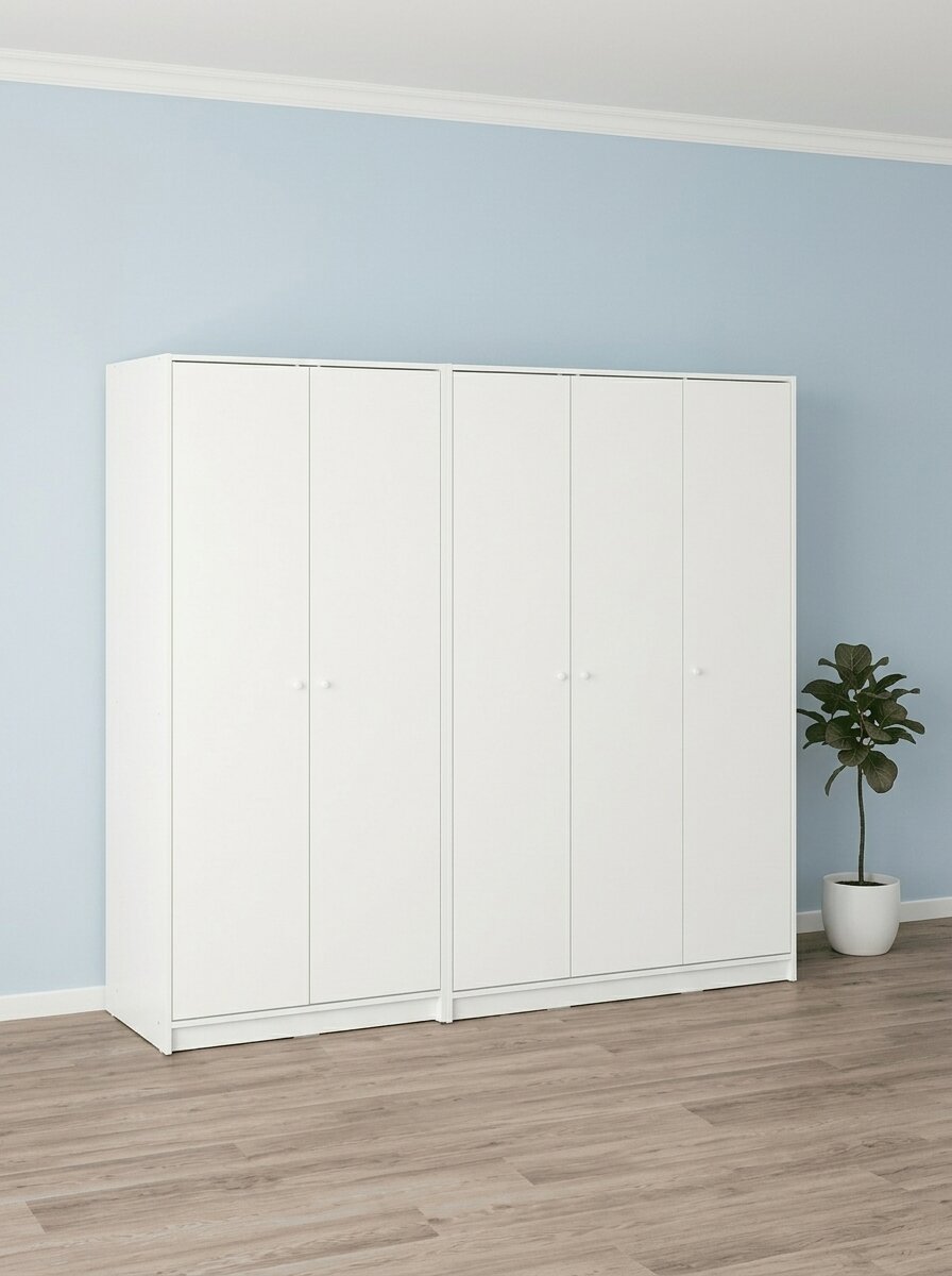 Шкаф икеа KLEPPSTAD, модульный, скандинавский, 196х176x55 см