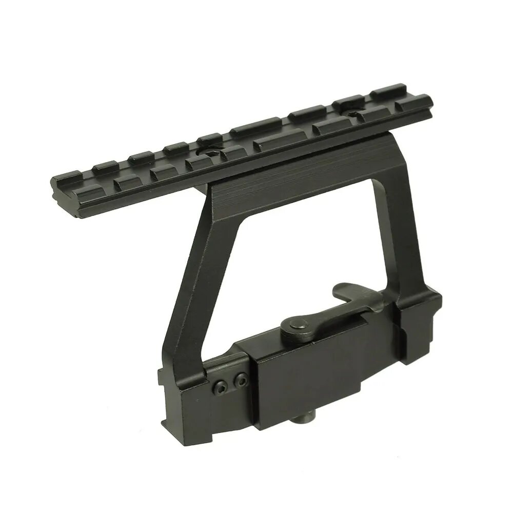 Боковое крепление быстросъёмное, ласточкин хвост, боковой кронштейн с планками Weaver / Picatinny на , СКС, Сайга