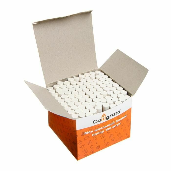 Мел школьный белый 100шт