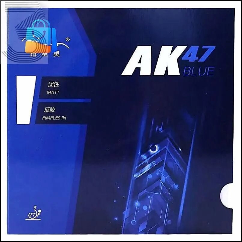 Накладка для ракетки PALIO AK47 Blue, OFF+, 2.2 мм, Синяя, для настольного тенниса