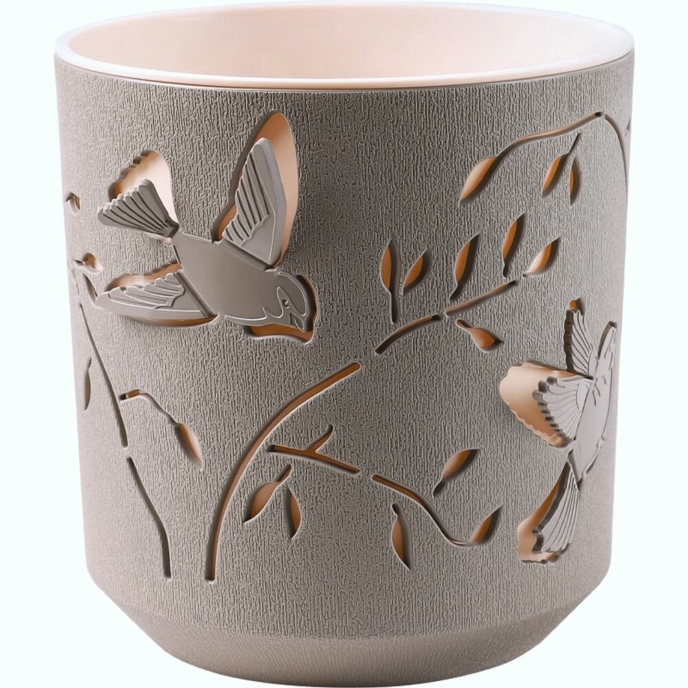 Кашпо ВМС Колибри 1,25 л, Моккачино, пудра, пластик