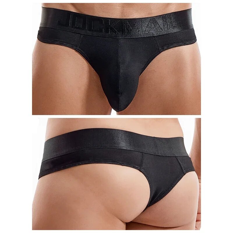 Мужские стринги JOCKMAIL черные XL
