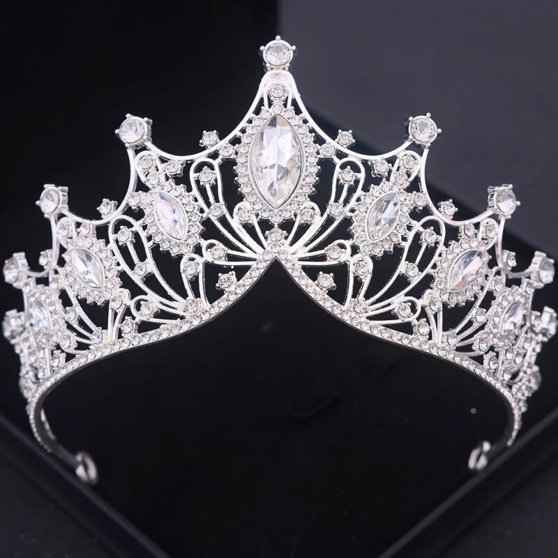 Хрустальная диадема, Silver28, Белый