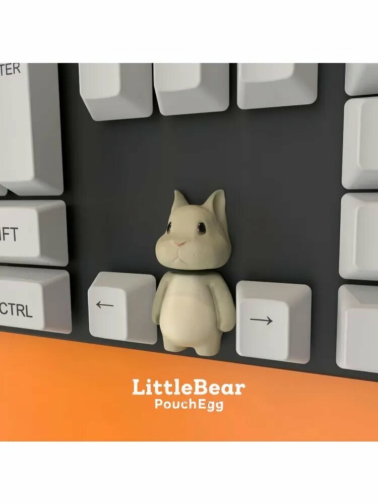 Кейкапы для механической клавиатуры: Карлот (кролик), 2 шт, Animal Party, для верхних/нижних клавиш