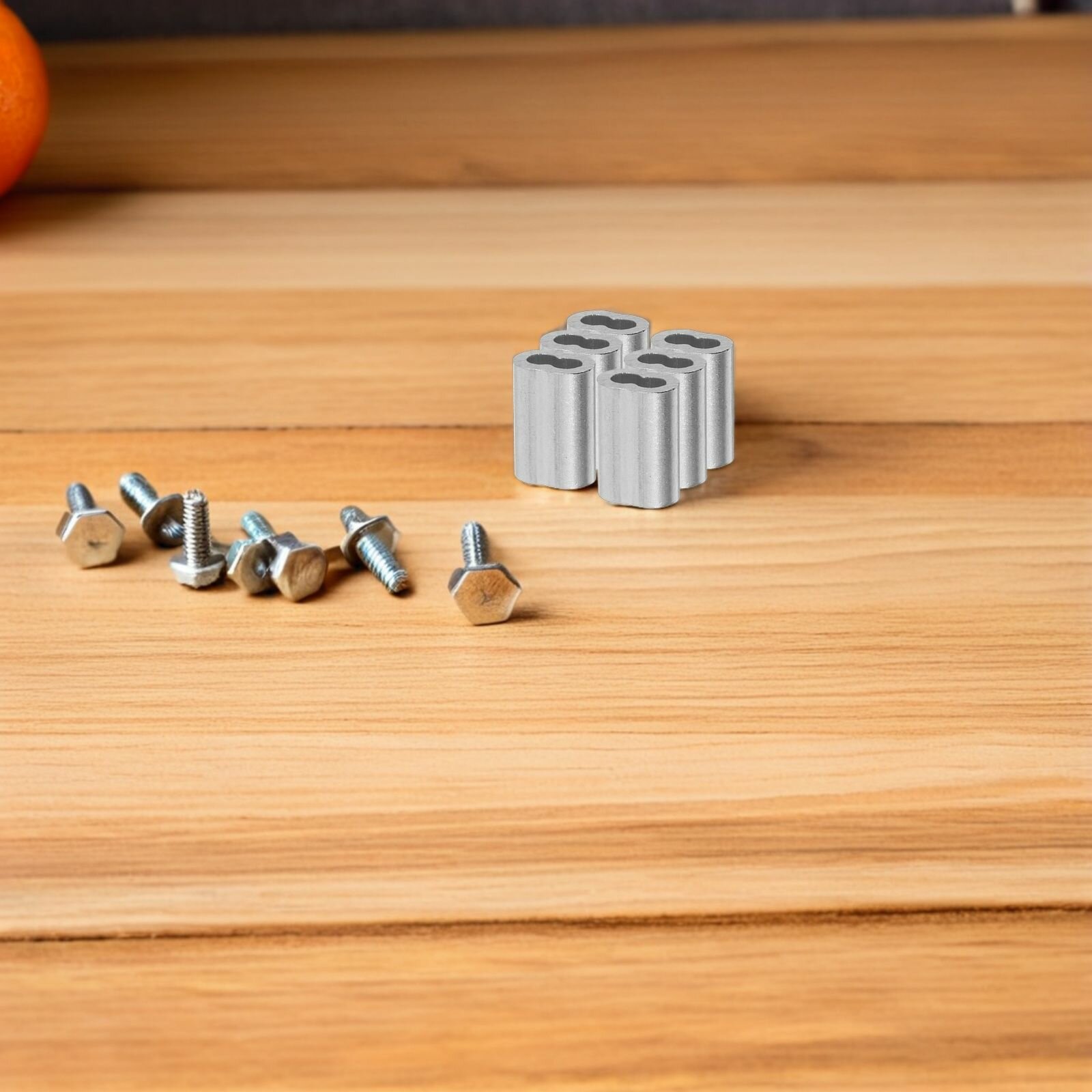 Двойные алюминиевые обжимные гильзы для кабельных и тросовых соединений, 200 шт