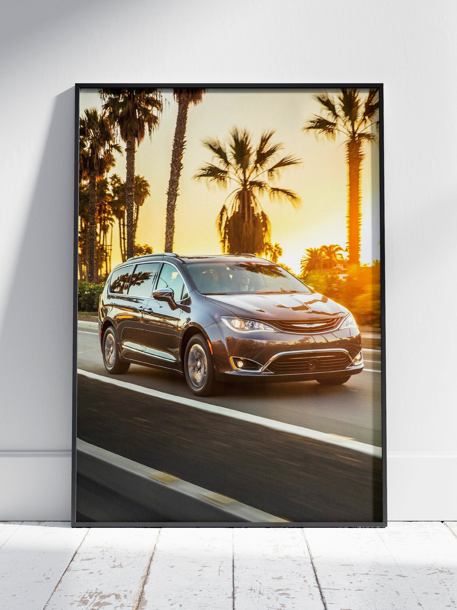 Плакат на стену для интерьера Авто и Мото (Крайслер Пасифика Гибрид - Chrysler Pacifica Hybrid 1) - Постер по транспорту формата A4 (21x30 см)