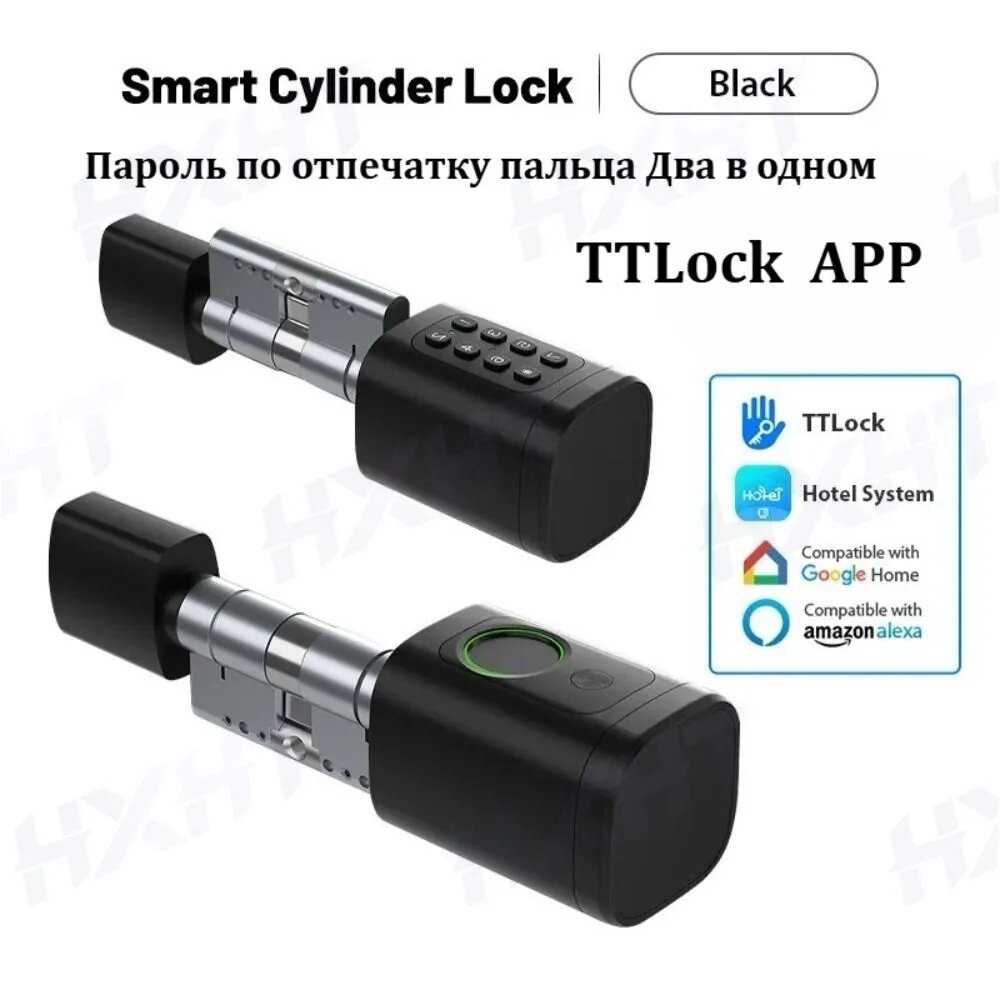 Умный Замок 5в1 С Отпечатком Паролем Картой Ключом Приложением(TUYA/TTLock) Для Дома И Отеля