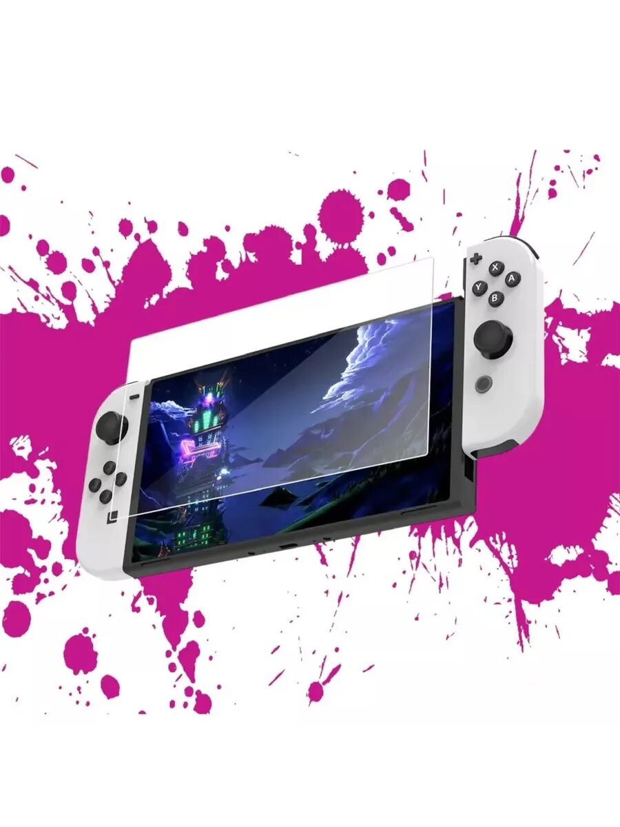 Защитное стекло для Nintendo Switch OLED / Защитное стекло на Нинтендо Свич олед — фото 1