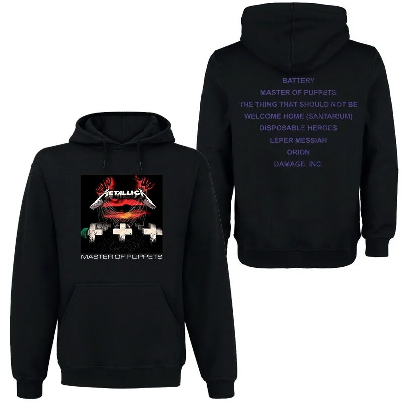METALLICA толстовка на молнии, черная, L