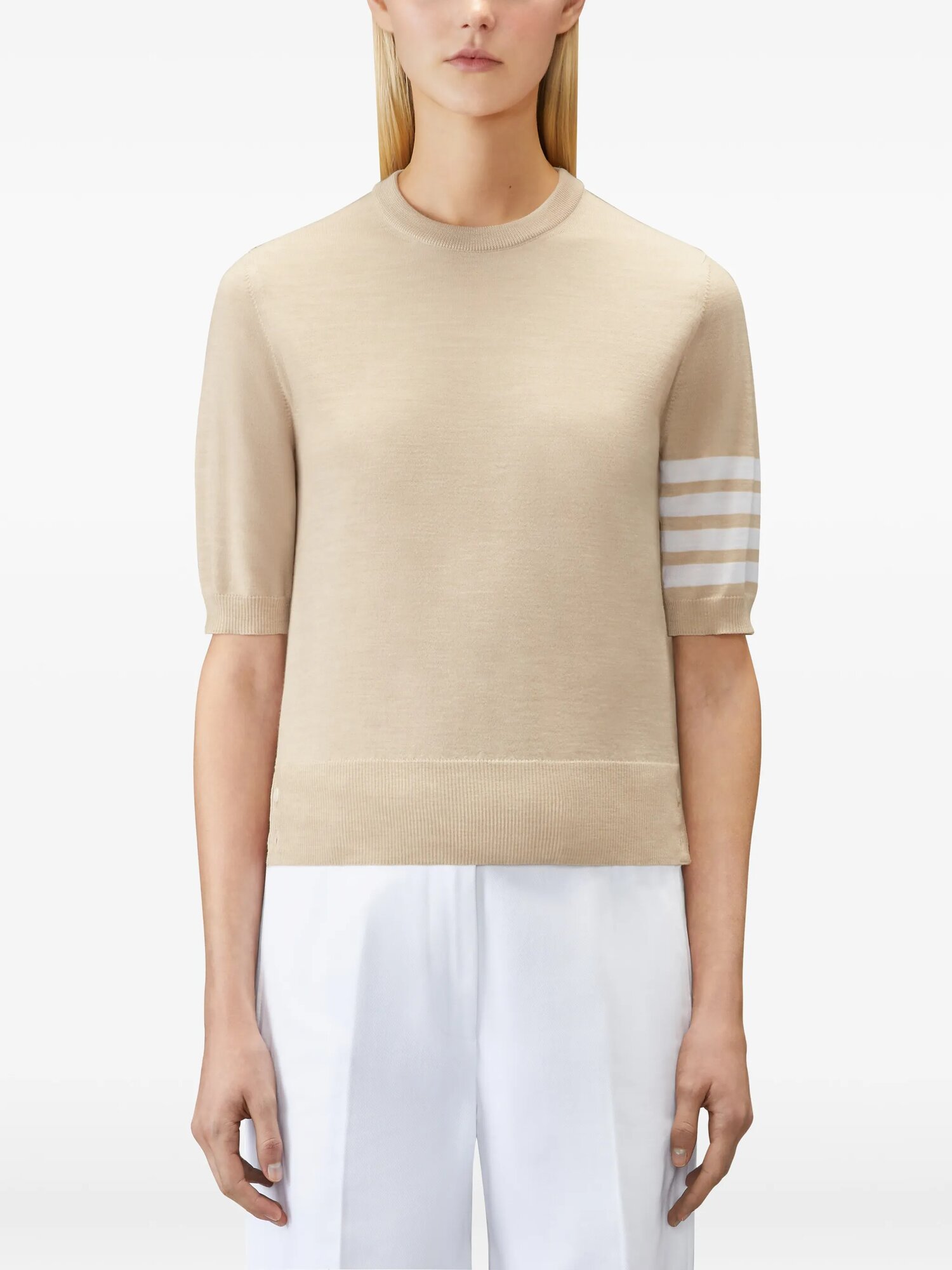 Футболка THOM BROWNE 4-Bar T-shirt, размер 46, разноцветный — фото 1