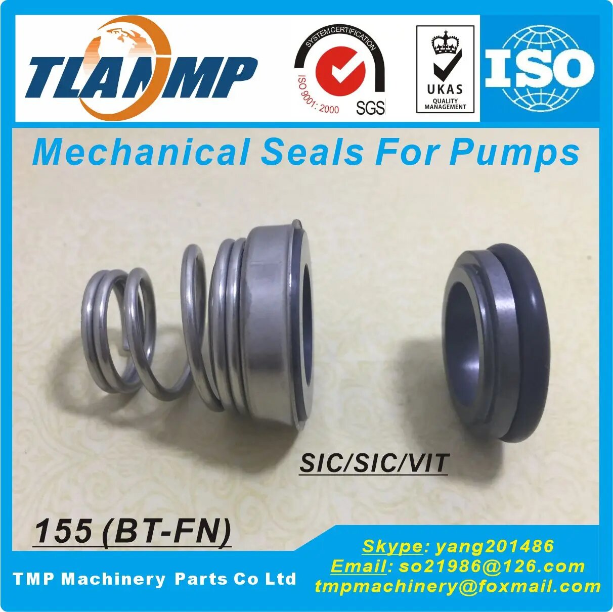 Механическое уплотнение TLANMP 155 (BT-FN) SIC-SIC-VIT