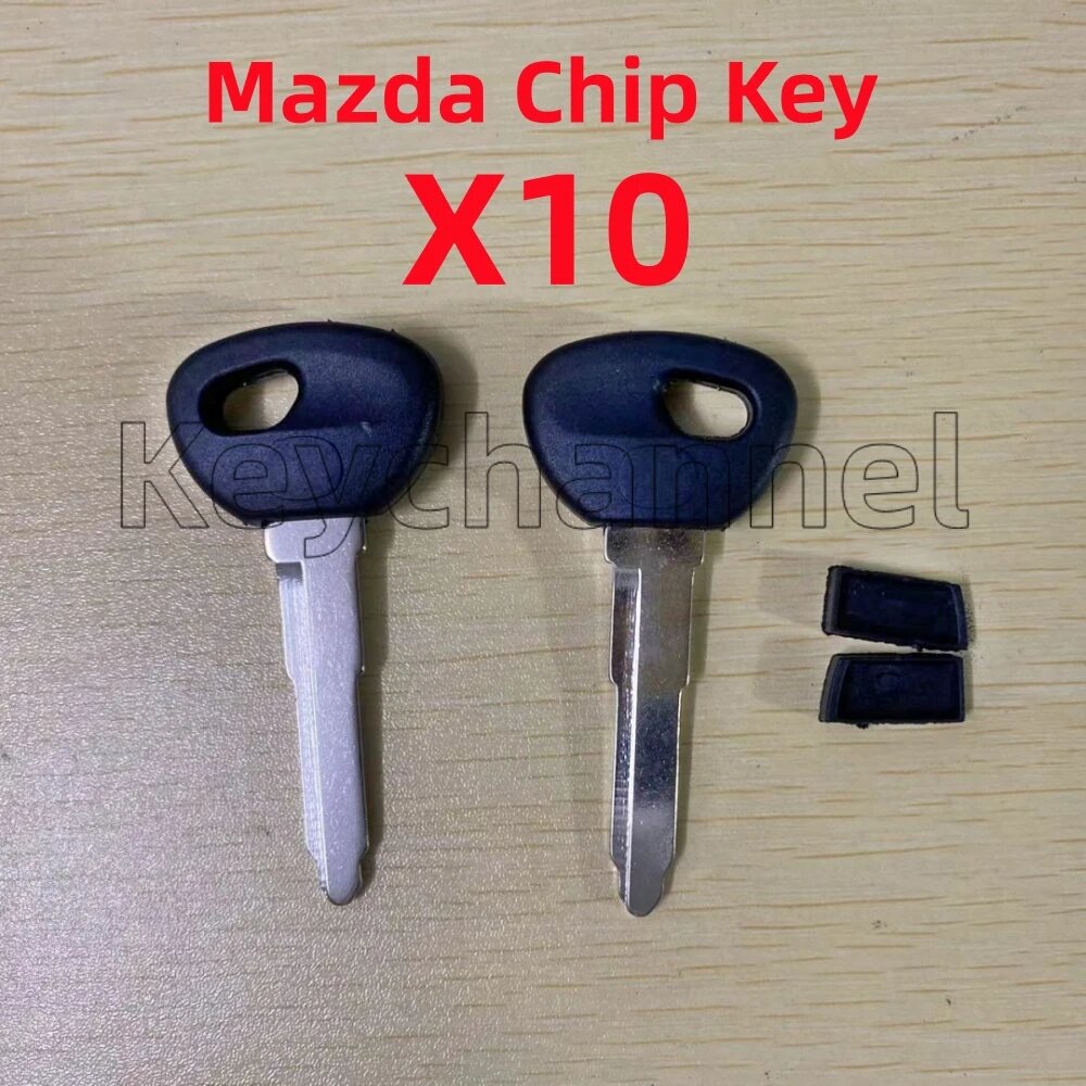 Автомобильный ключ-транспондер Maz24, 10шт для Mazda 2 3 6