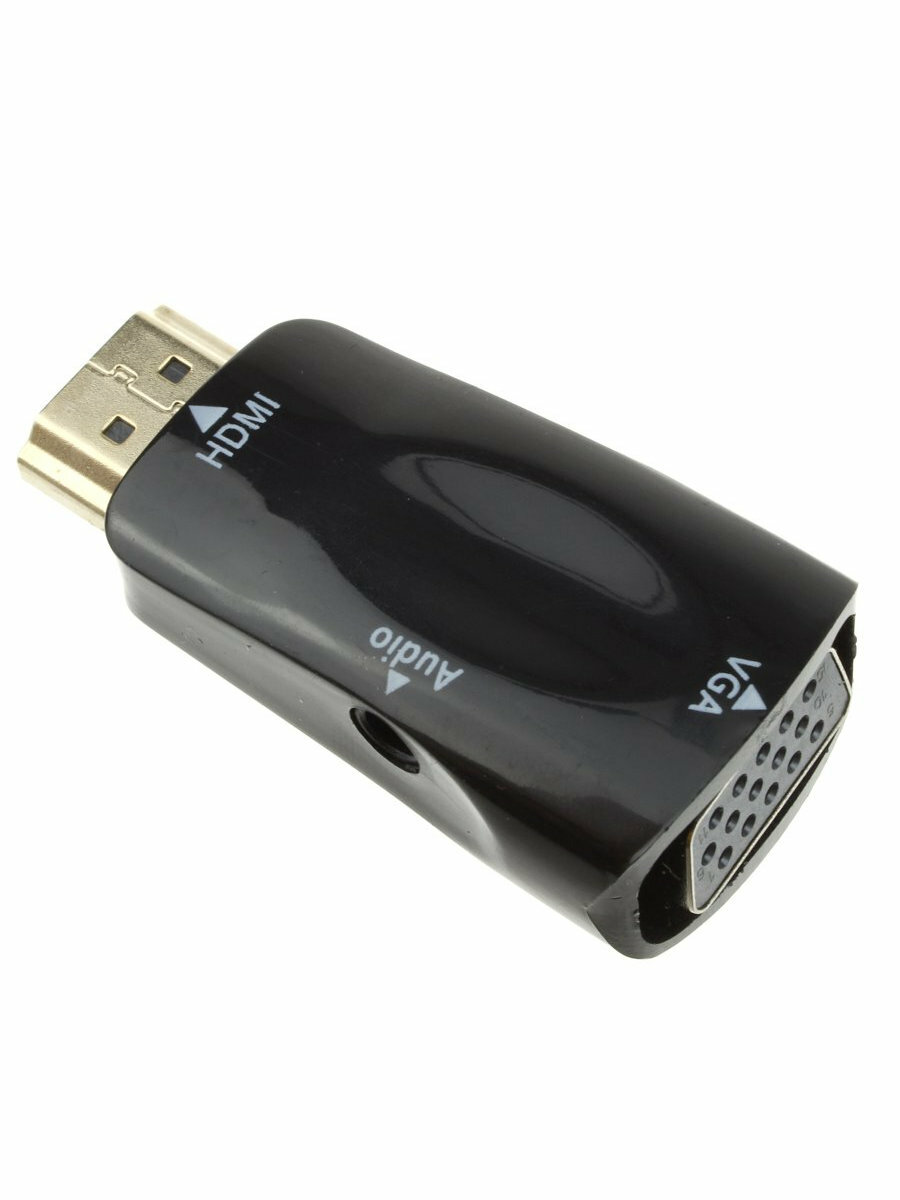 Переходник HDMI - VGA(G) J3.5-J3.5 конвертер, черный