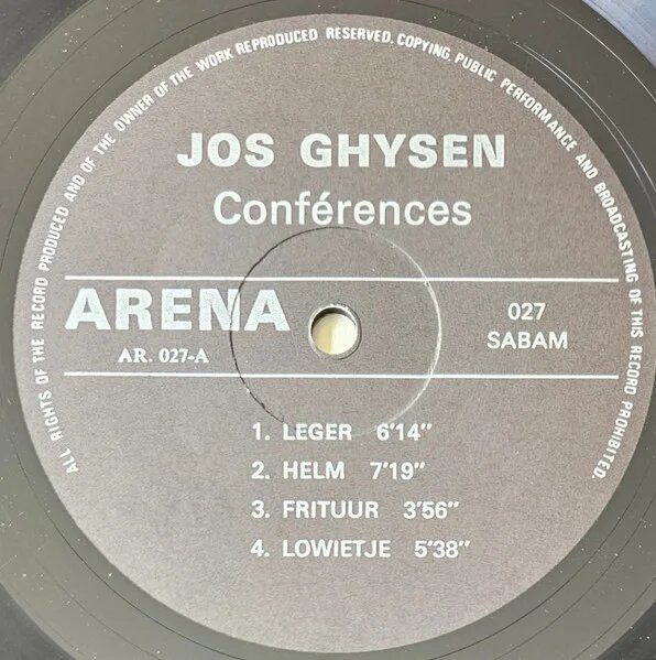 Jos Ghysen - Conferences VG- — фото 1