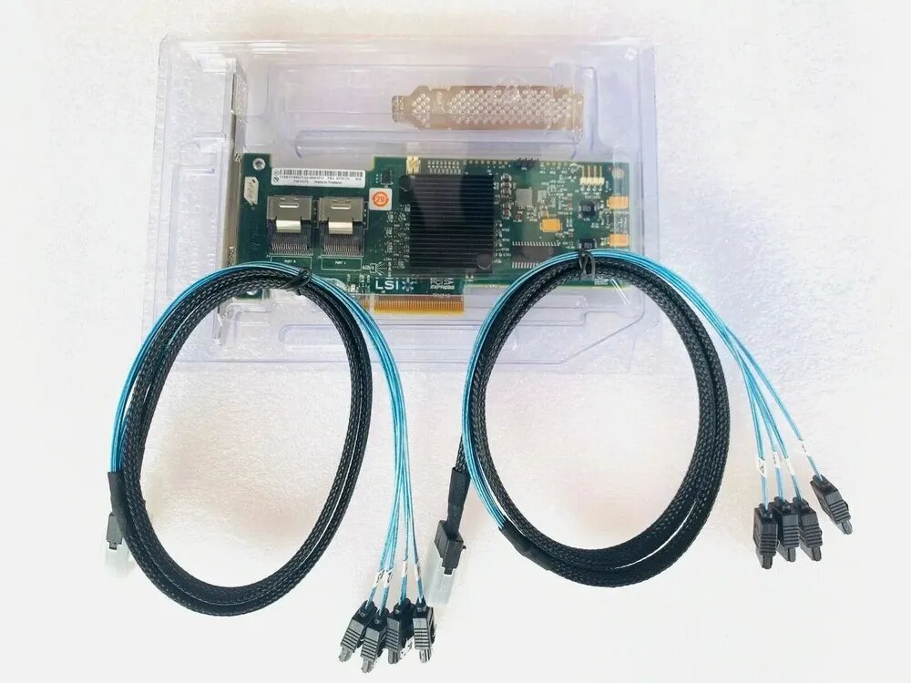 LSI 9223 9200 9240-8i HBA FW: P20 9211-8i IT режим ZFS FreeNAS unRAID 2 * SFF SATA