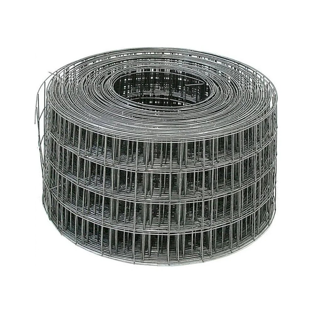 Сетка сварная ВИТ в рулоне, ячейка 50x50, размер 0,25x50м, 1,4 мм, из стали, квадратная ячейка, серый цвет