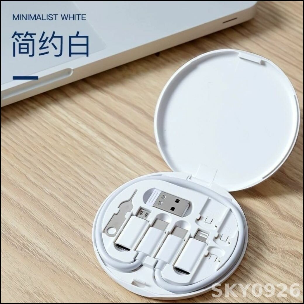 Эксклюзивный шнур 0.15 м для Apple Lightning и USB TypeC, черный, от RUZSJ