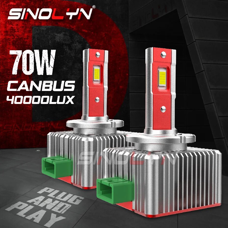 Светодиодные фары Sinolyn D1S D1R Canbus 35W 6000K