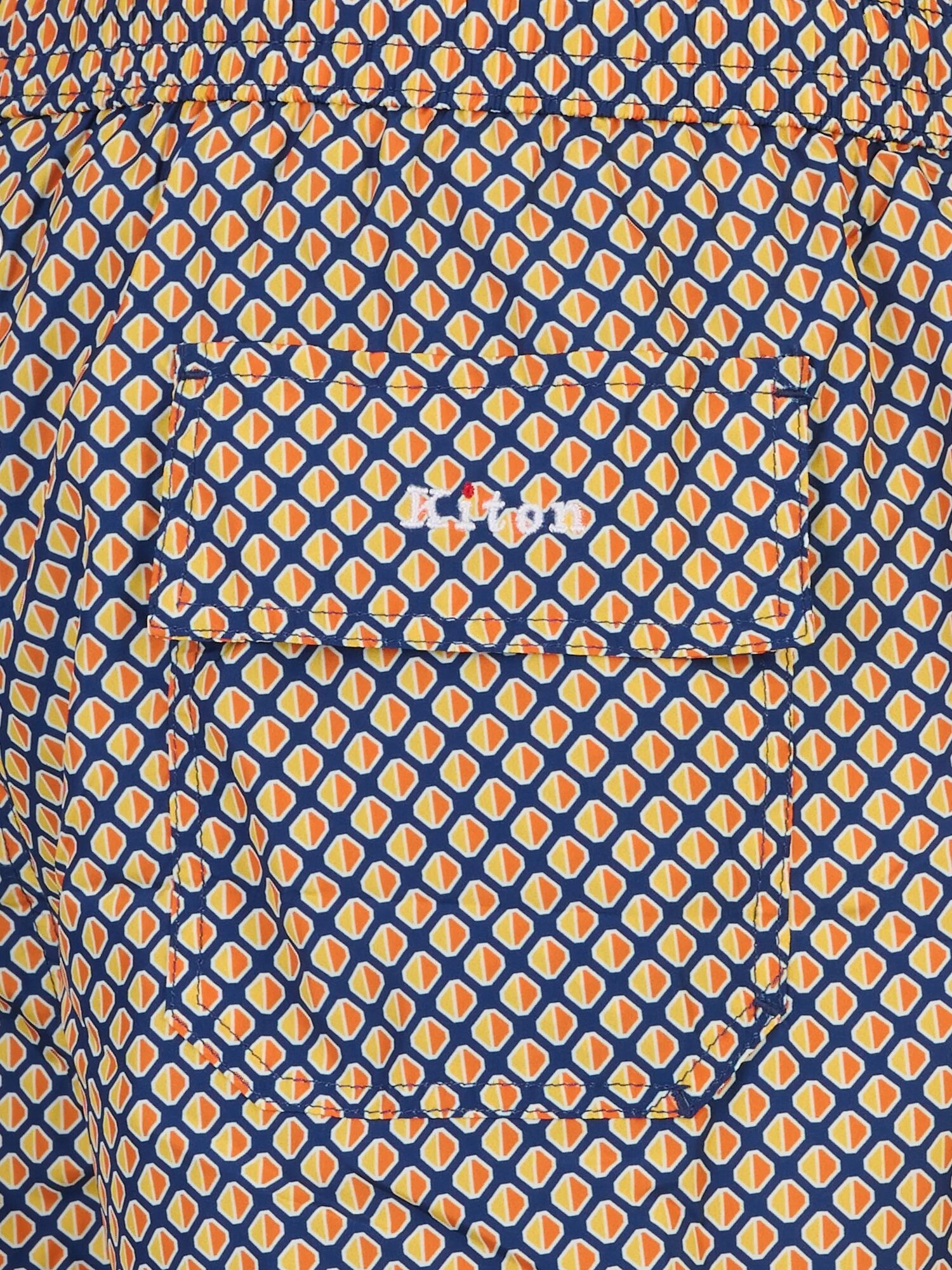 Шорты для плавания Kiton Geometric-print swim shorts, размер 54, blue — фото 1