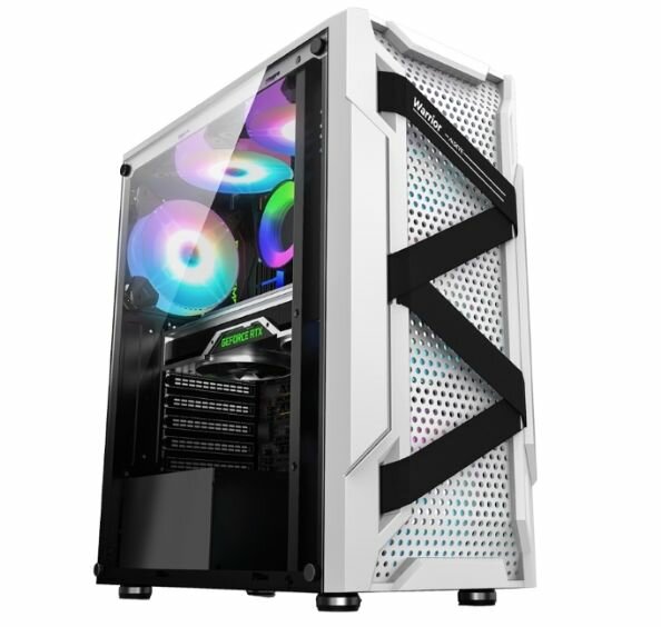 Компьютерный корпус ALSEYE Warrior-W (Warrior-W) белый - Midi Tower, ATX, Micro-ATX, Mini-ITX, USB 3.2 Gen 1 Type-A, USB 2.0 Type-A