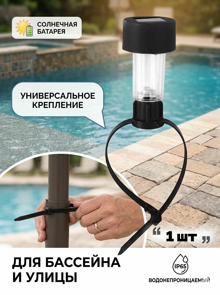Солнечный светодиодный светильник для бассейна