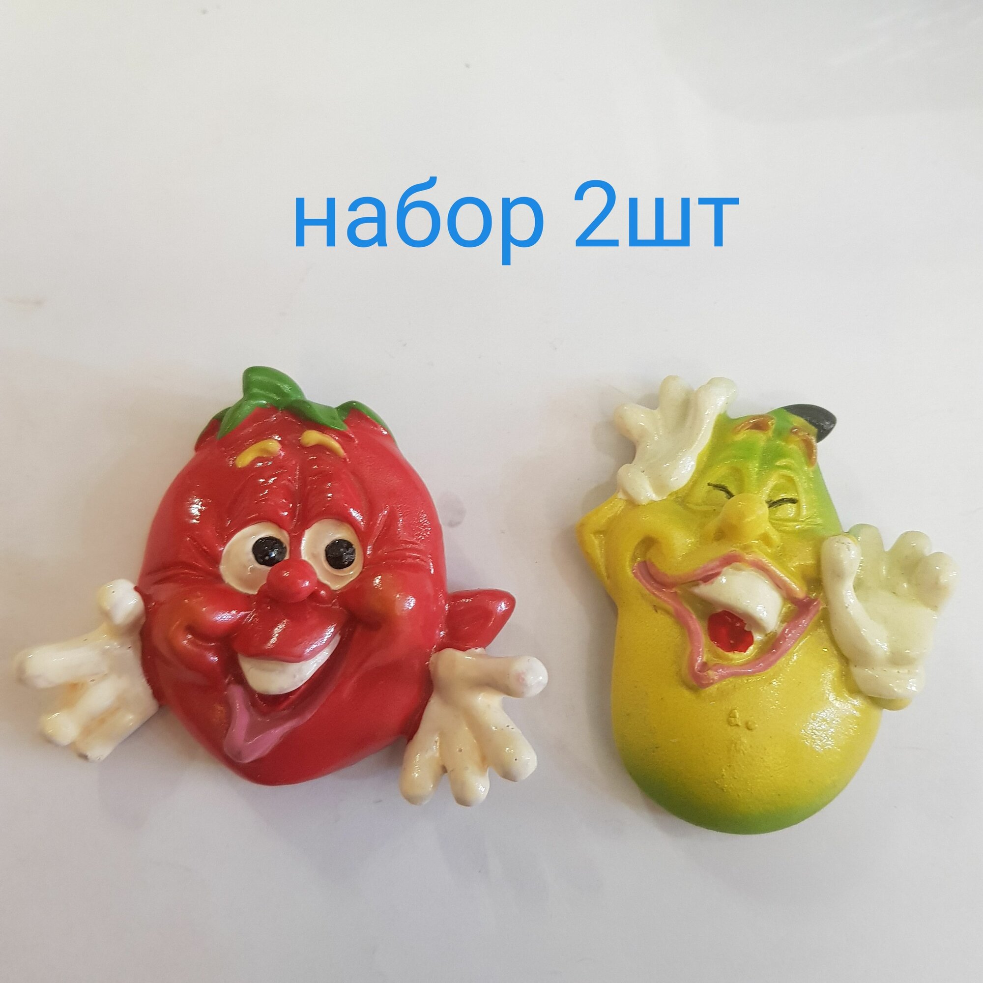 Излелие декоративное Магнит "Помидор и Груша" набор 2шт, полистоун, 3885А