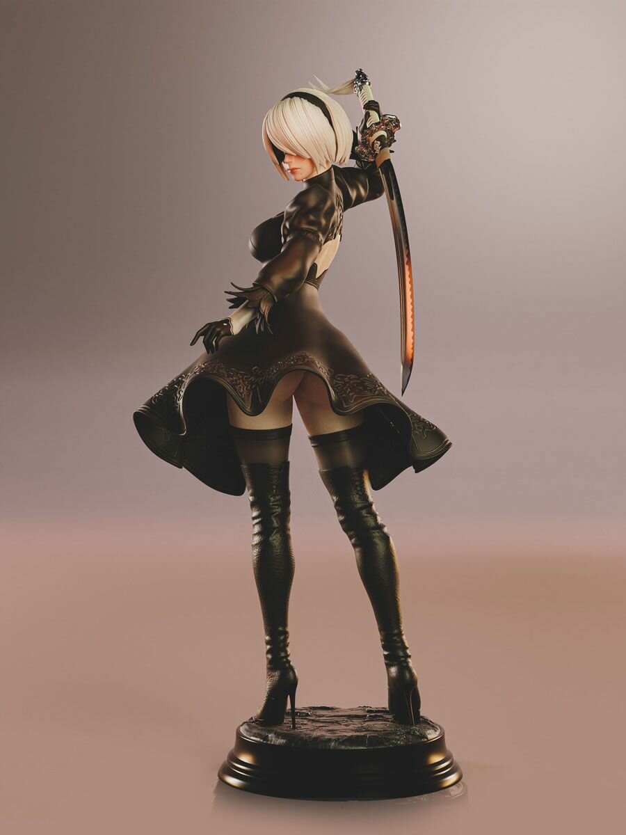 Фигурка Ниер: Автомата Еруха / YoRHa No. 2 Type B NieR Automata под покраску 15см