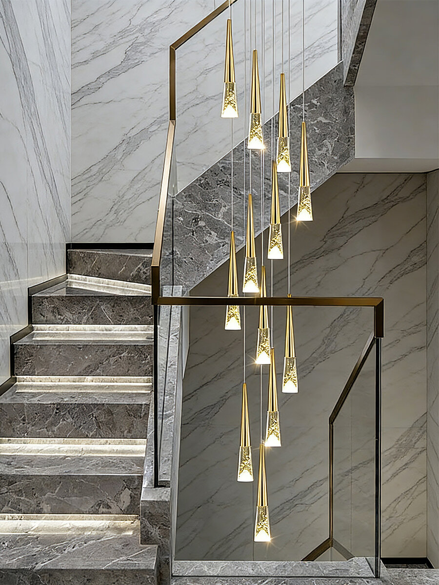 Лестничная люстра, коридорная люстра, гостиная люстра, хрустальная люстра: на 18 рожков