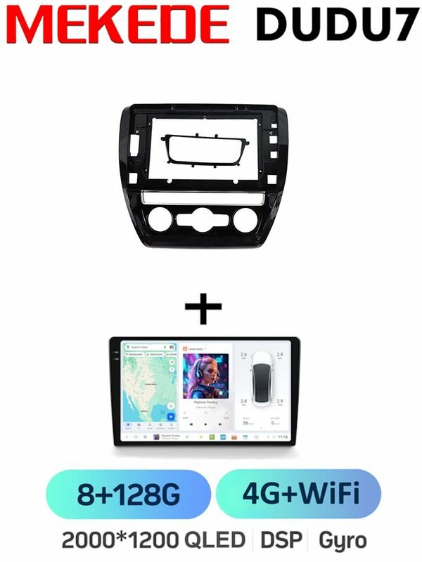 Магнитола Mekede 10" DUDU7 8/128 Gb для Volkswagen Jetta 6 2011-2018 carpay Android