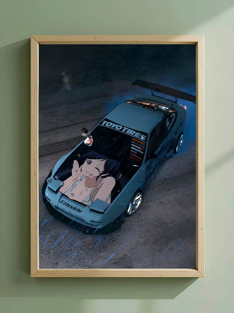 Постер, плакат на стену "JDM Nissan 180SX" 42Х29,7см (А3)