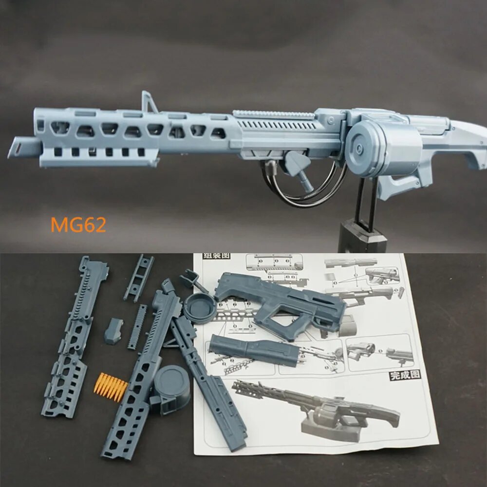 Сборная модель снайперской винтовки HK416 AK74 MG62 MSR в масштабе 1/6