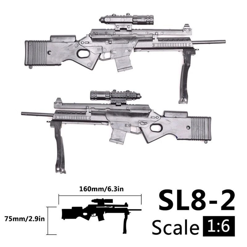 Пластиковый пистолет M134 Gatling Minigun 1:6 T800 Серый, SL8