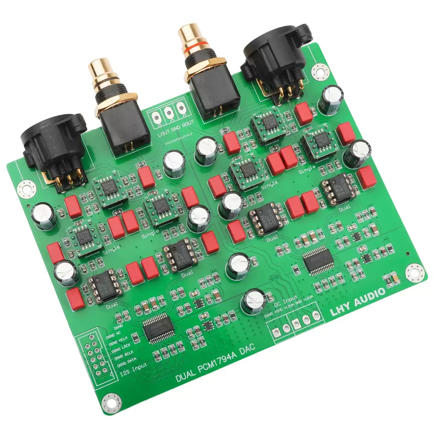 HIFI Dual PCM1794A DAC Audio Board, Цвет: Finished