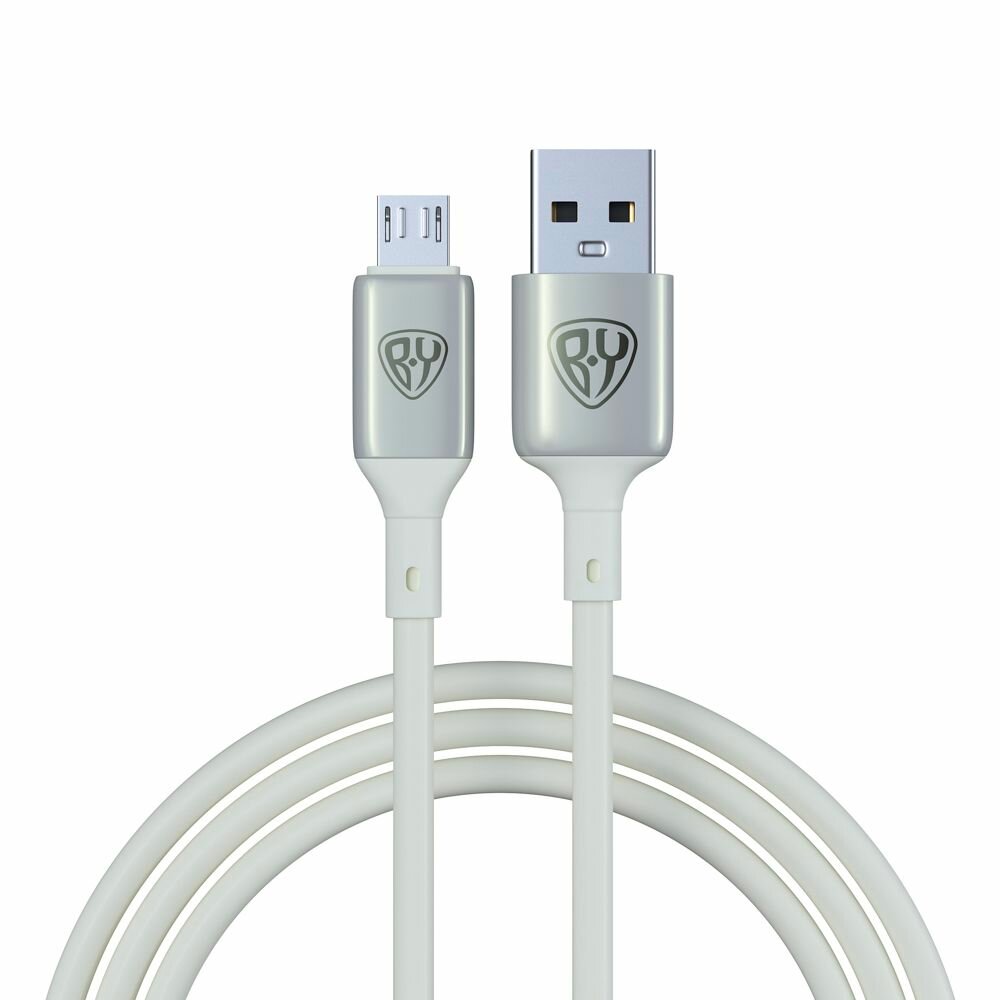 Кабель Micro USB 1 метр 2,4А, Быстрая зарядка QC3.0, подходит для передачи данных, прорезиненная оплетка