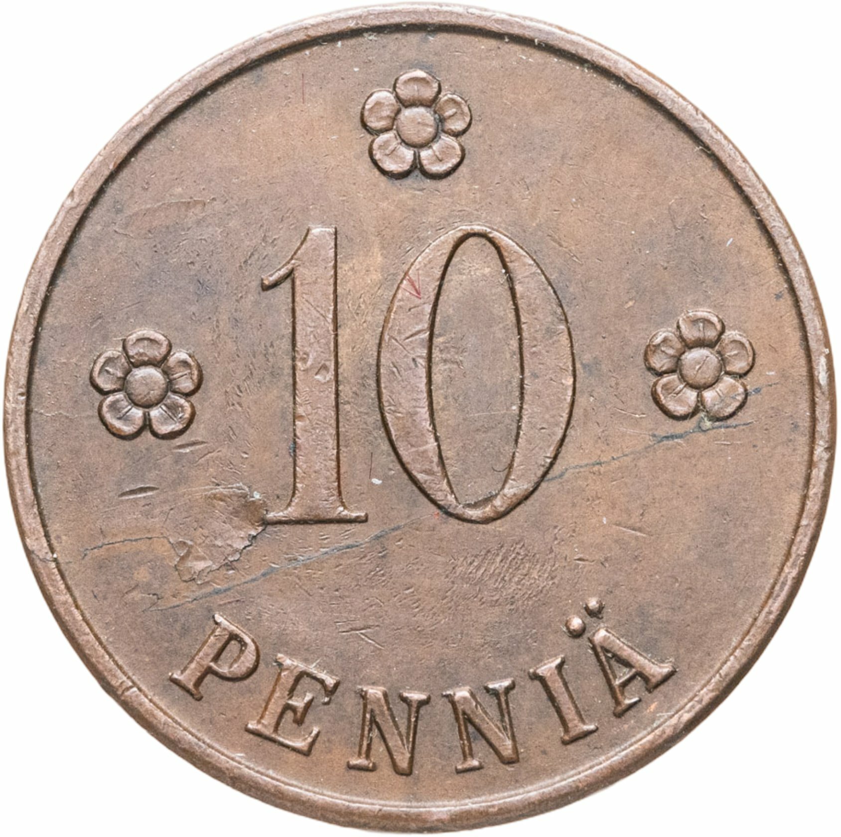 Финляндия 10 пенни (pennia) 1924