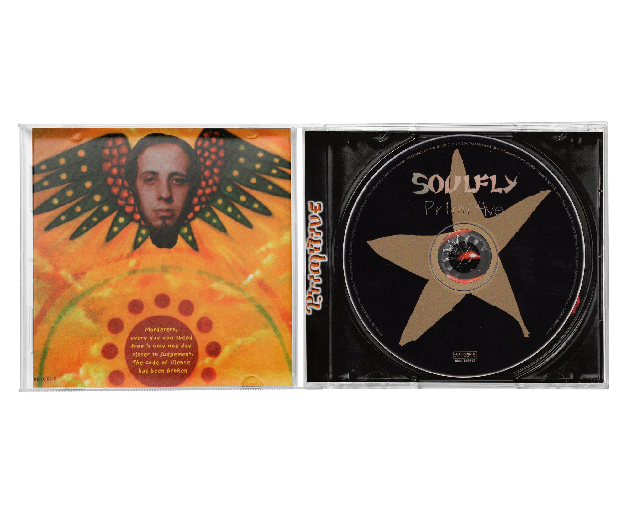 Soulfly - Primitive, 2000, 4-page, CD-Аудио — фото 1