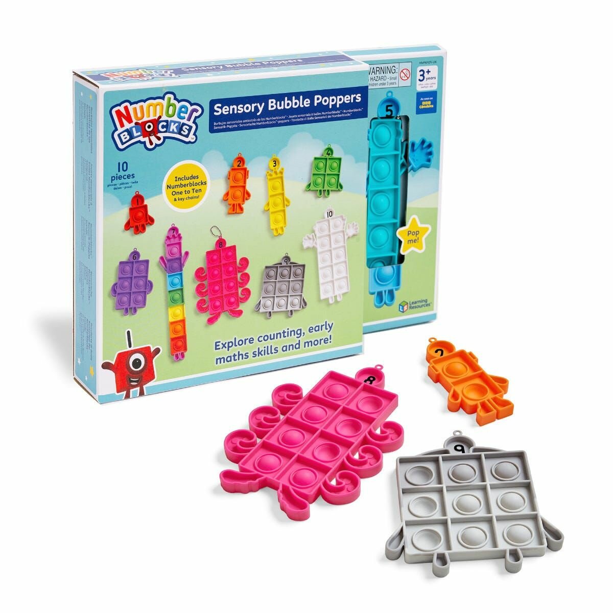 Развивающая игрушка Learning Resources - Набор сенсорных игрушек Numberblocks, 10 эл. - HM96929-UK