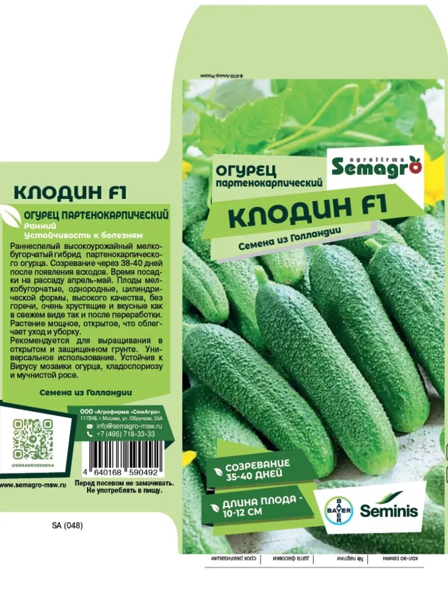 Семена огурец Клодин — фото 1