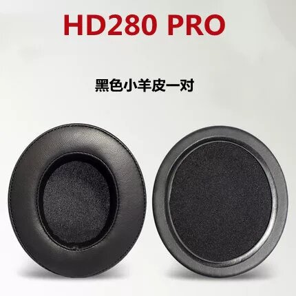 Замена наушников Sennheiser HD280 PRO из черной овечьей кожи, пара для головных динамиков