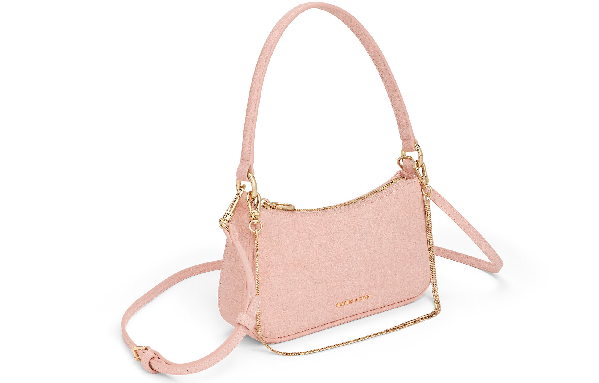 Сумка CHARLES & KEITH, розовый, — фото 1