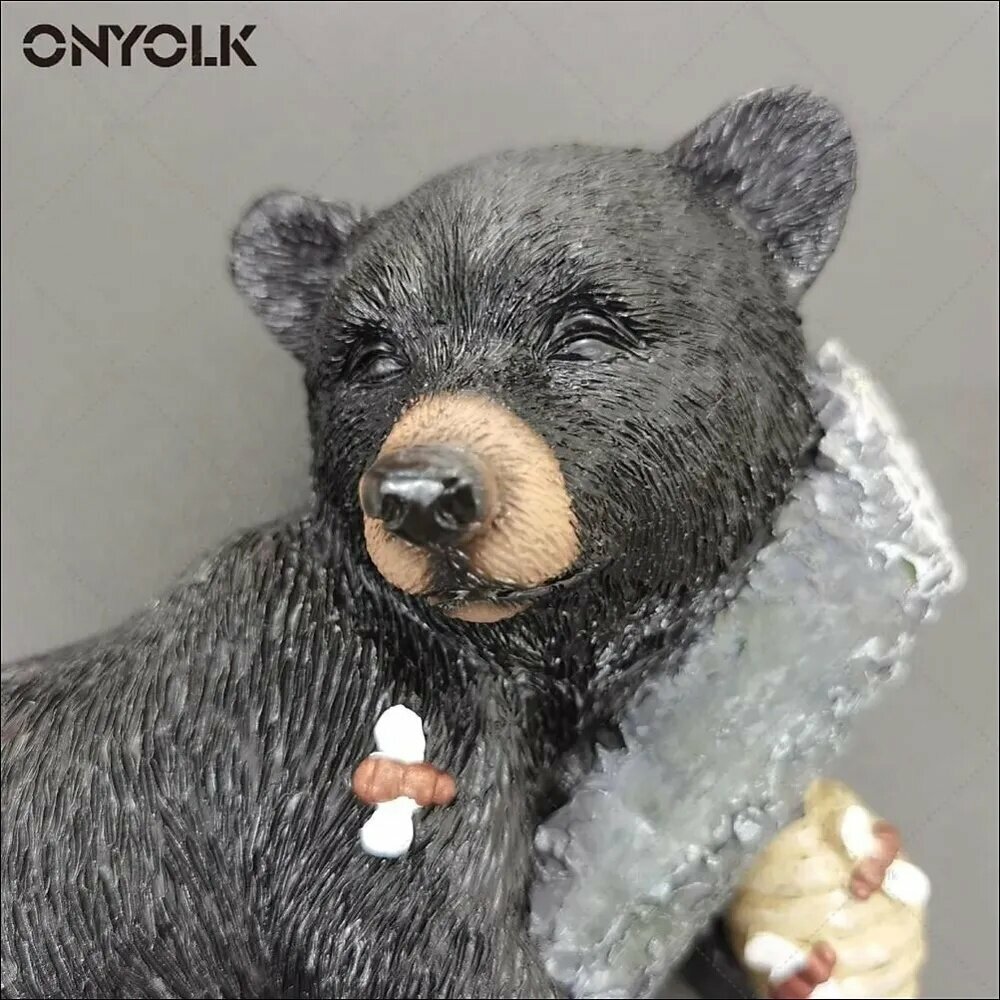 Оригинальная фигурка медведя на ветке, украшает сад и приусадебный участок — фото 1