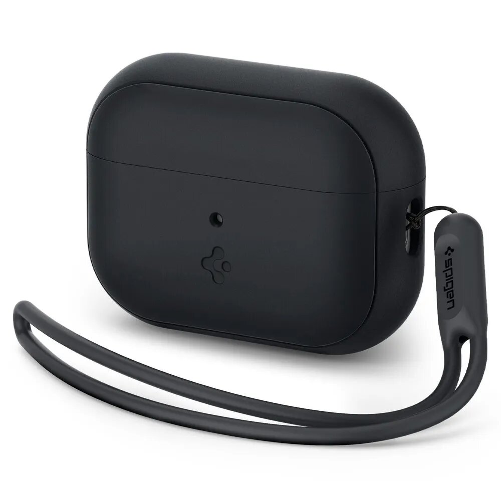 Чехол с ремешком SPIGEN для AirPods Pro 2/1 - Silicone Fit - Черный - ACS05479