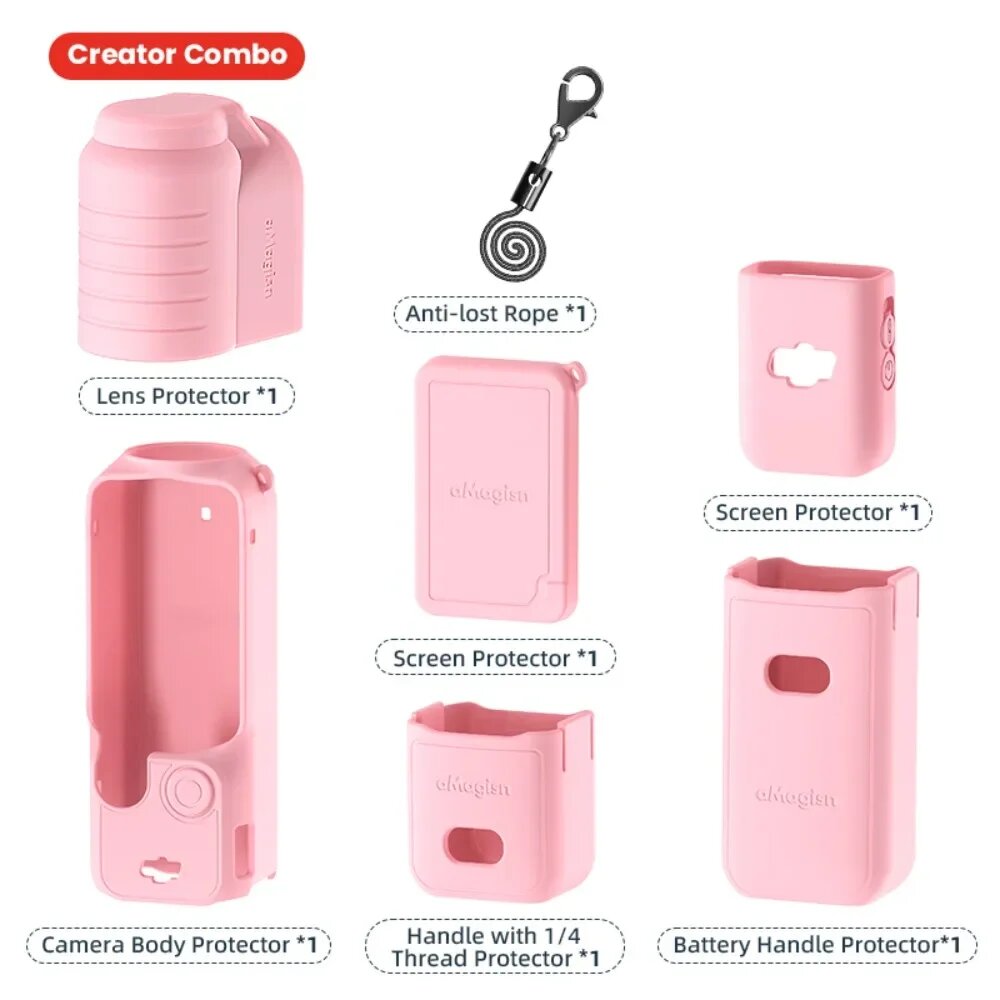 Силиконовый чехол LONGPEAN DJI Osmo Pocket 3 Pink-B