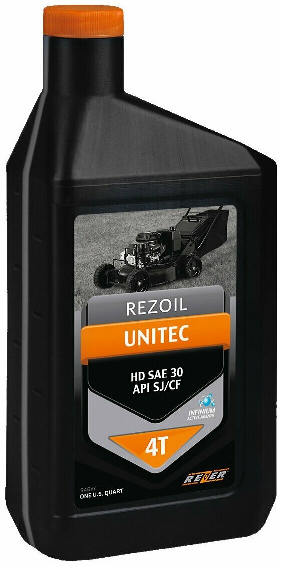 Масло Rezer REZOIL UNITEC минеральное HD SAE 30 API SJ/CF (0.946 л) для 4-х тактных двигателей 03.008.00010